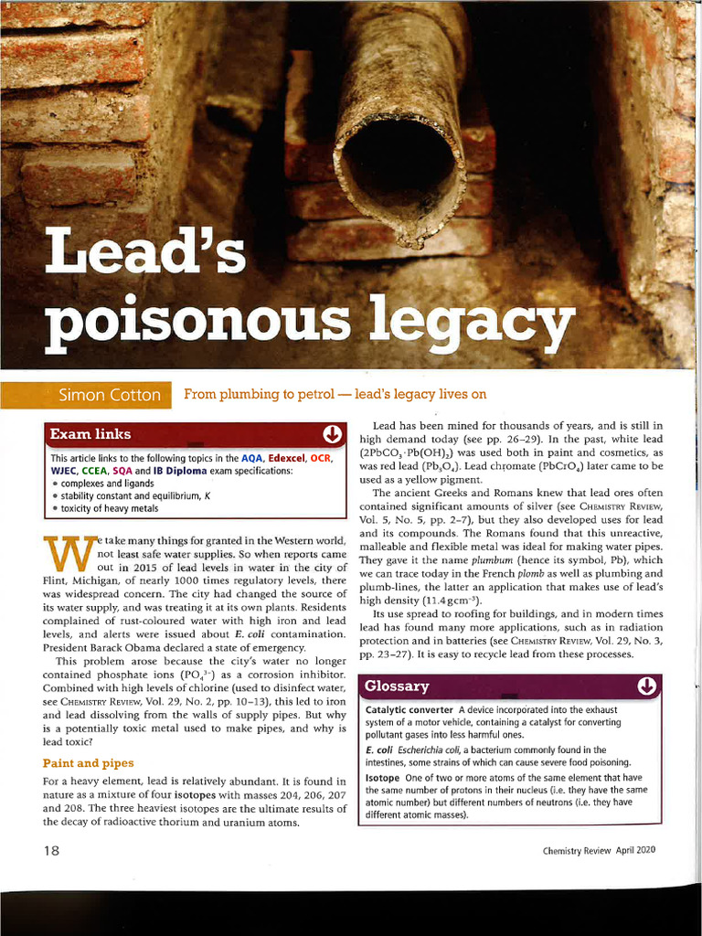 Lead's Poisonous Legacy | PDF