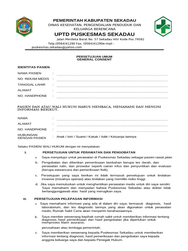 PDF Formulir General Consent - Compress | PDF