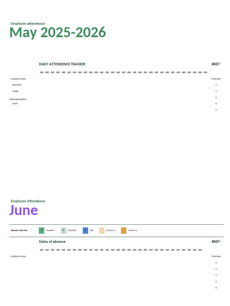 Employee Attendence Schedule | PDF | Employee Relations