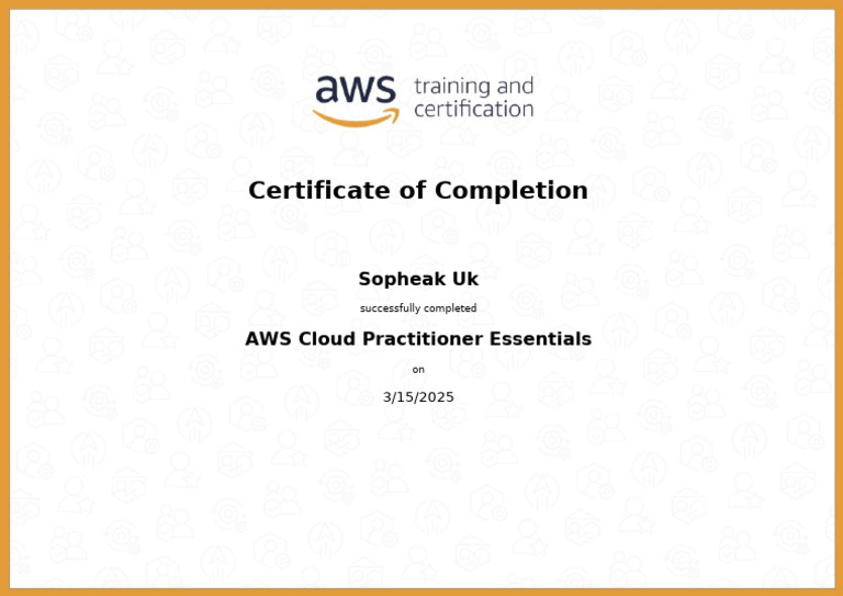 134 - 3 - 6933269 - 1742050917 - AWS Course Completion Certificate | PDF