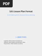1-Format (5as Lesson Plan) | PDF