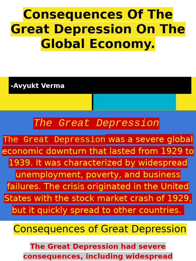 Great Depression's Global Economic Impact | PDF
