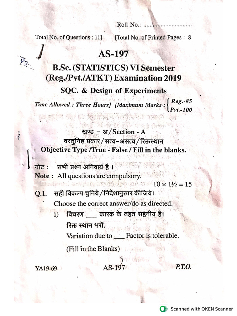 Paper 2 Statistics | PDF