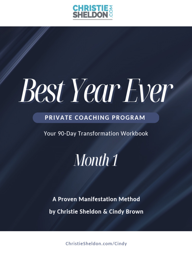 Best Year Ever Month 1 Workbook | PDF