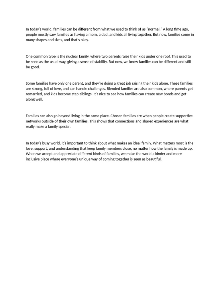 Is Complete Family Still Ideal Today | PDF