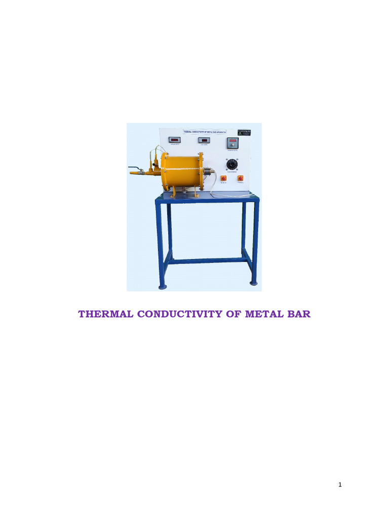 Thermal Conductivity of Metal Rod Experiment | PDF | Thermal Conduction ...