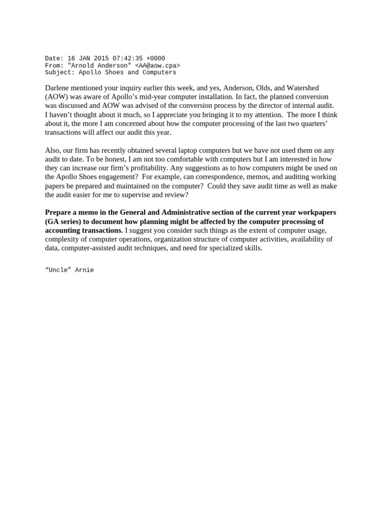 2014 Apollo Shoes and Computers | PDF