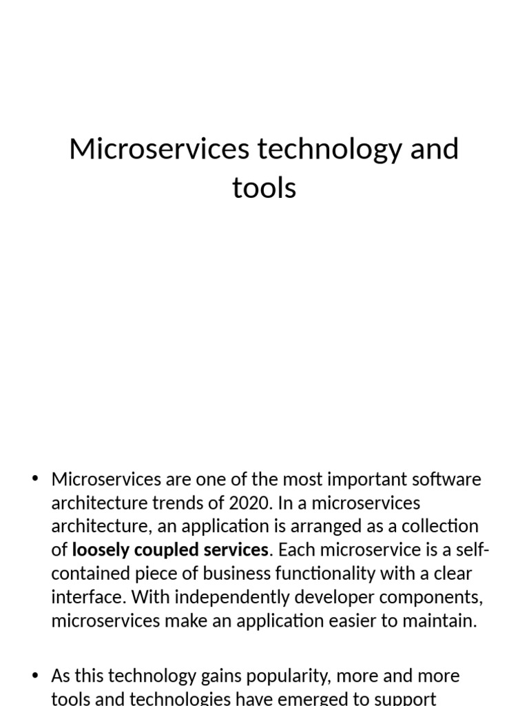 Microservices Technology and Tools | PDF | Systems Architecture | Computer Programming