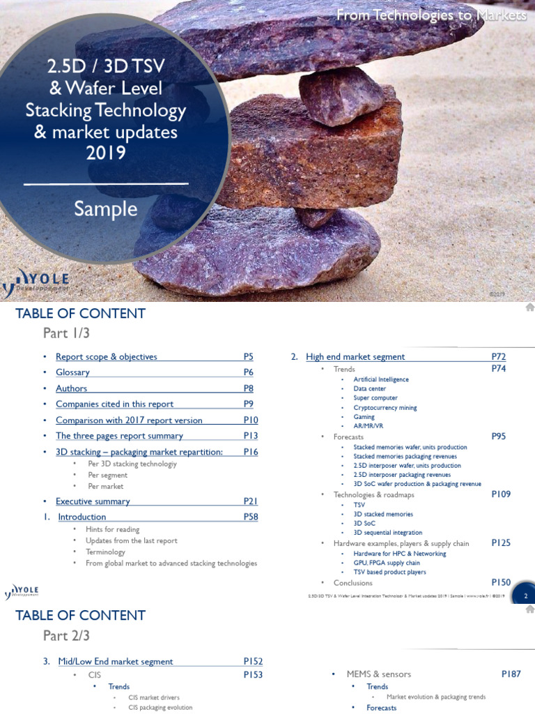 2.5D 3D TSV and Wafer Level Stacking Technology and Market Sample | PDF | Semiconductor Device ...