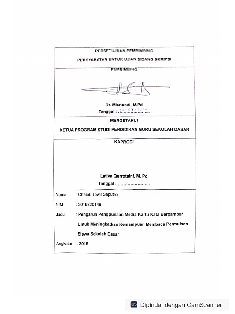 Lembar Persetujuan | PDF