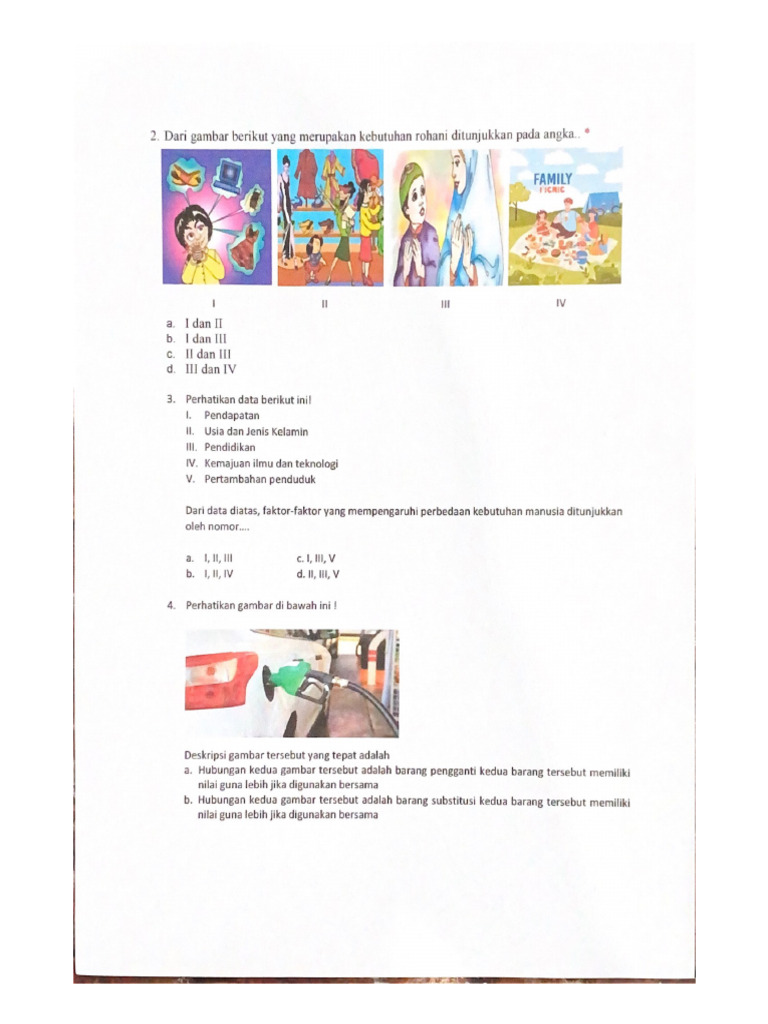 Dari Gambar Berikut Yang Merupakan Kebutuhan Rohani Ditunjukkan Pada ...