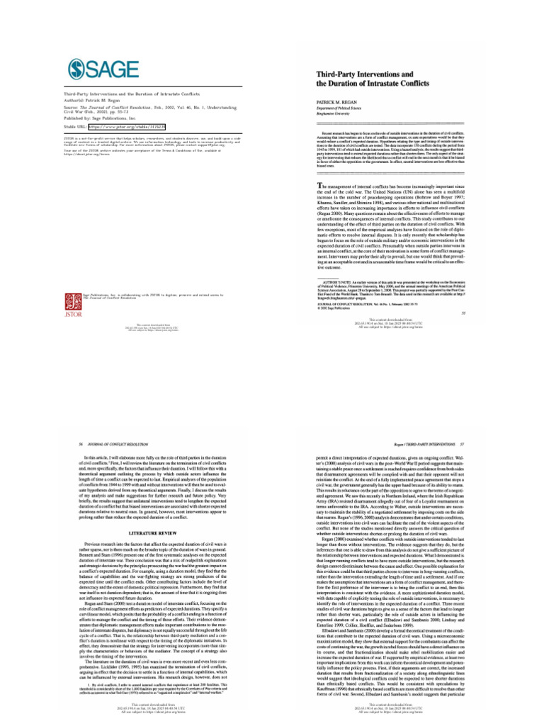 Regan+ (2002) .PDF - PDF Expert | PDF | Civil War | Negotiation
