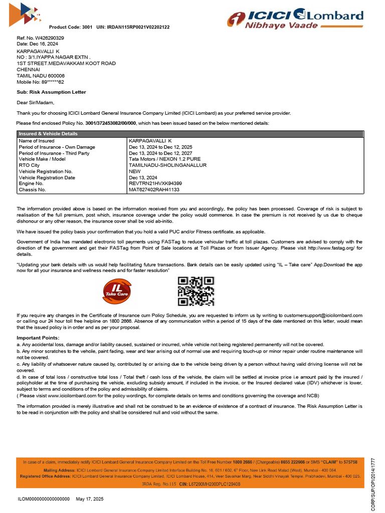 Policy | PDF | Insurance | Pro Rata