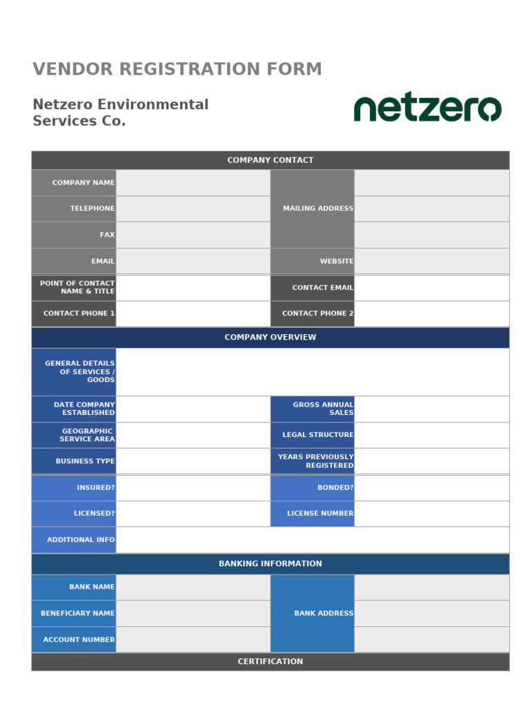 IC Vendor Registration Form 8948 | PDF