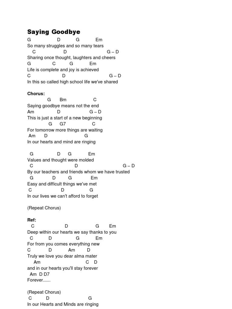 Saying Goodbye | PDF