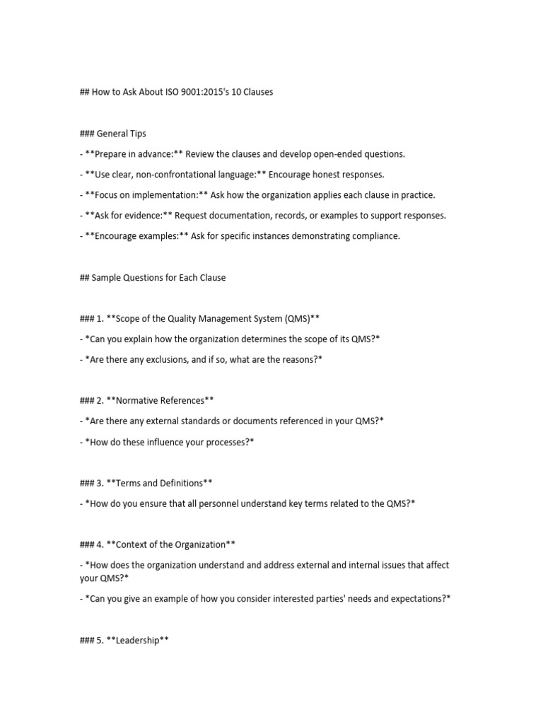 How To Ask About ISO 9001 | PDF | Quality Management System | Business