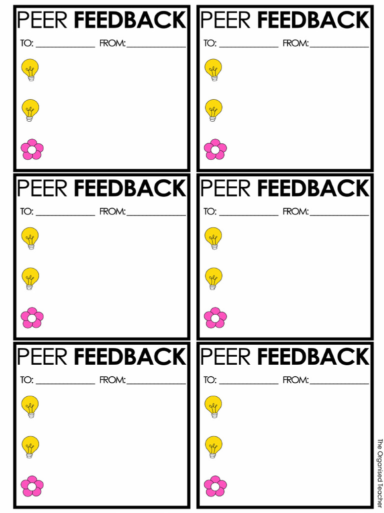 My friend Peer Feedback Slips | PDF