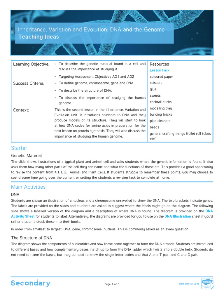 Understanding DNA and the Genome | PDF | Dna | Genome