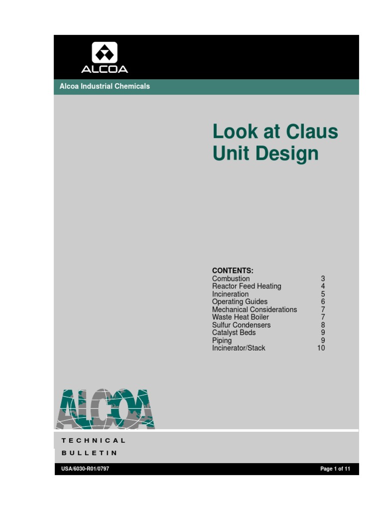 Look at Claus Unit Designs | PDF | Combustion | Boiler