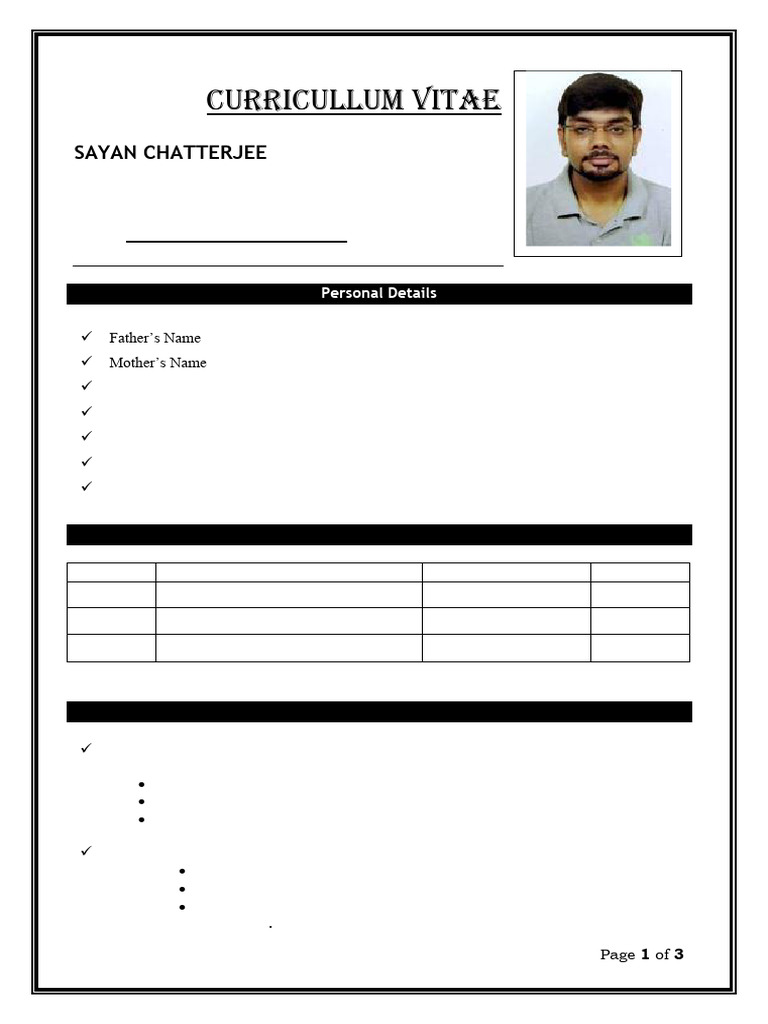 Sayan Chatterjee Cv | PDF