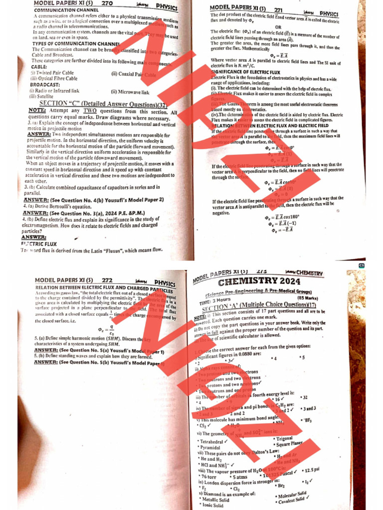 NIAZI CLASS XI PHYSICS SOLVED TEN YEARS | PDF