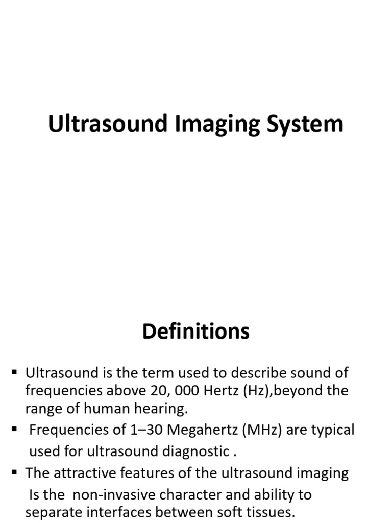Overview of Ultrasound Imaging Systems | PDF | Medical Ultrasound ...