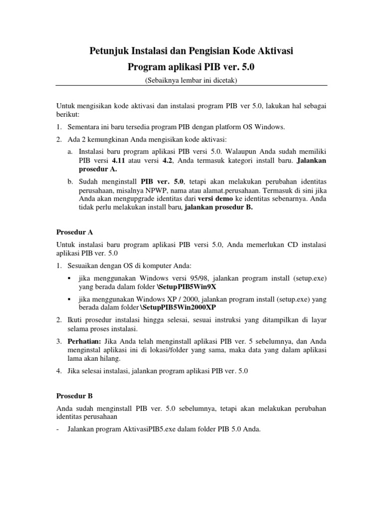 MIGRASI DATA DAN PROSES PIB | PDF