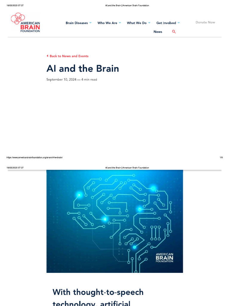 Ai and Brain | PDF
