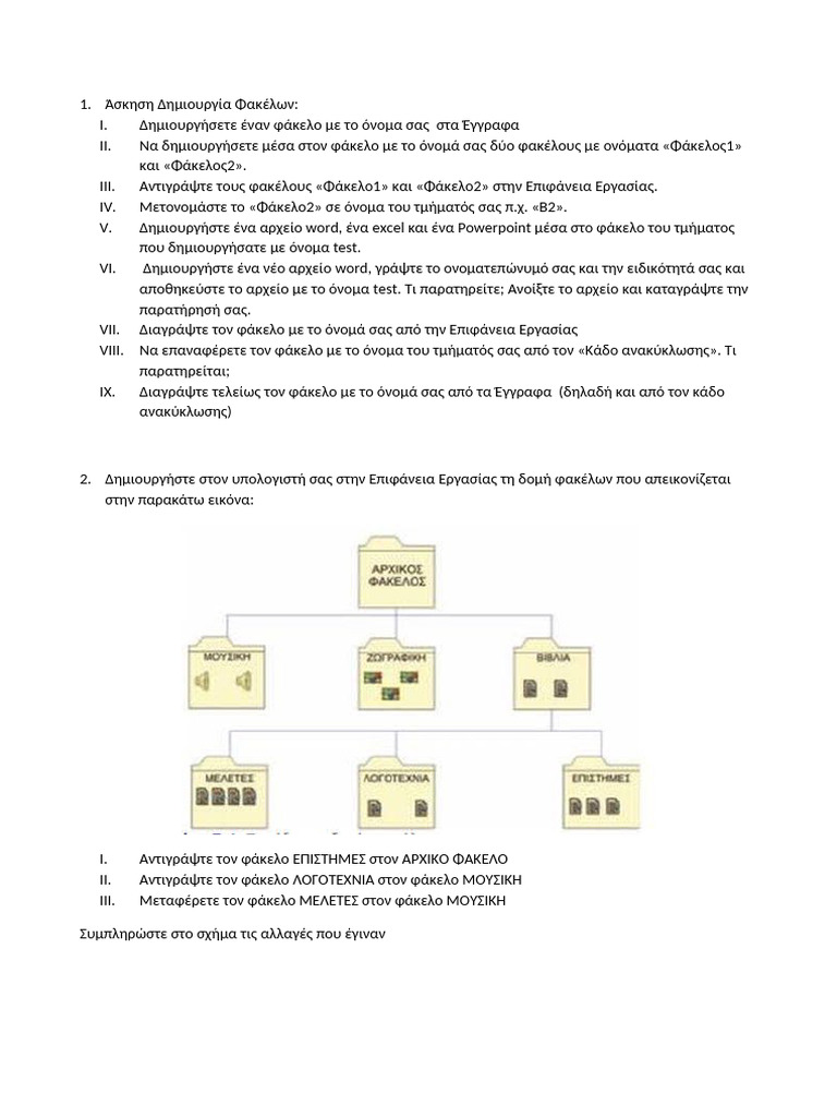 ΔΗΜΙΟΥΡΓΙΑ ΦΑΚΕΛΩΝ | PDF