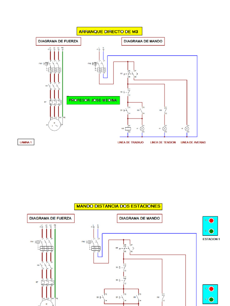 Diagrama de Inversión de Giro Motor 220V | PDF