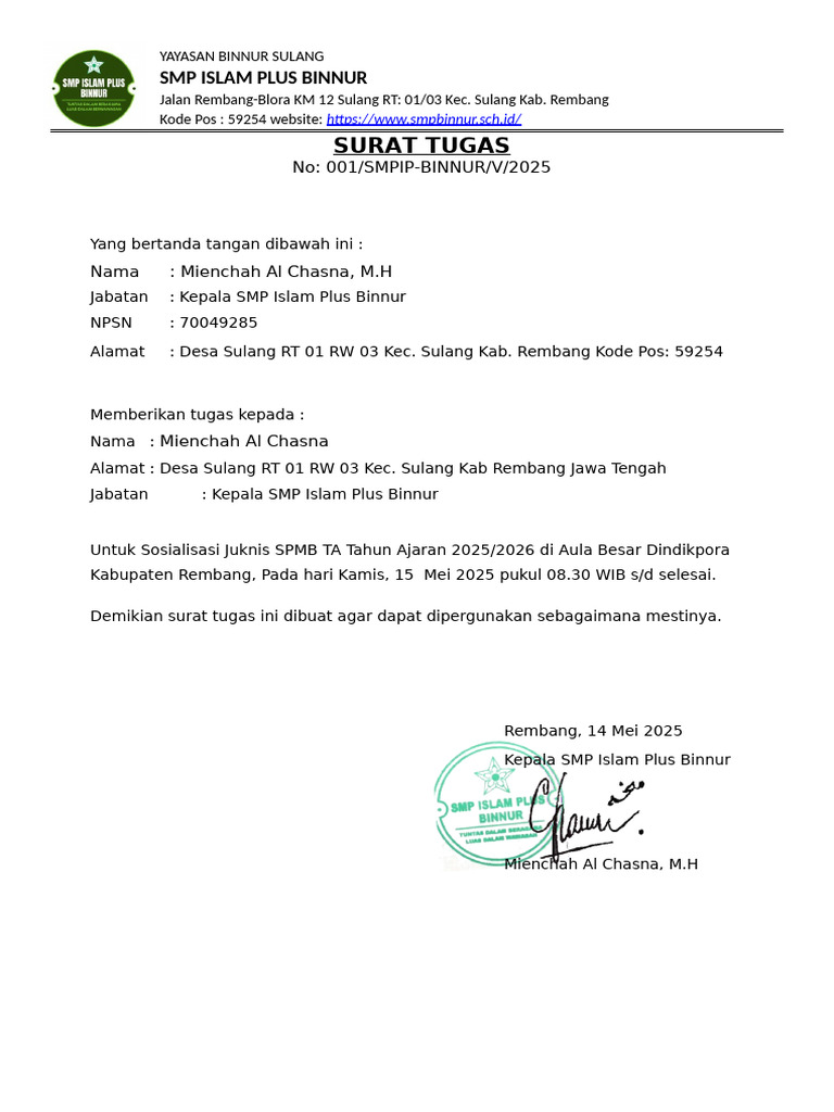 Surat Tugas Dan SPPD | PDF