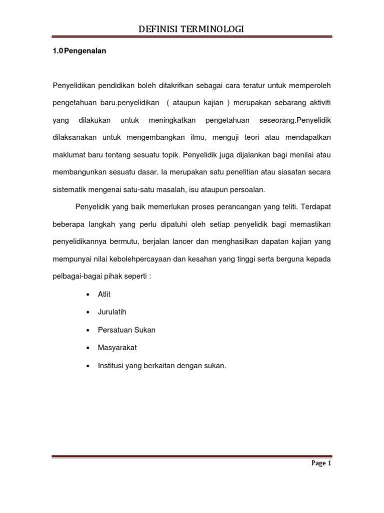Pengenalan DEFINISI TERMINOLOGI | PDF