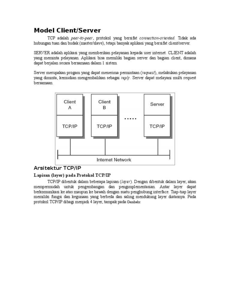 Arsitektur Protokol TCP/IP | PDF