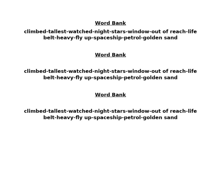 Word Bank | PDF