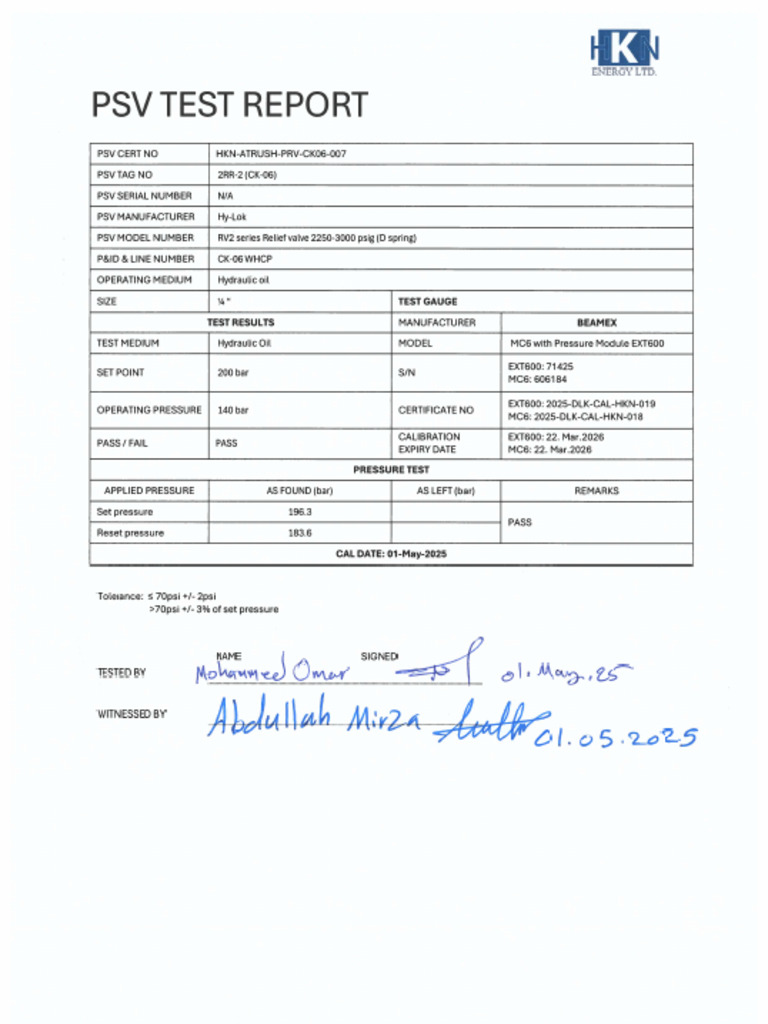 Ck-06 PRV Calibration Sheets 01.may.2025 - Signed-Pages-7 | PDF