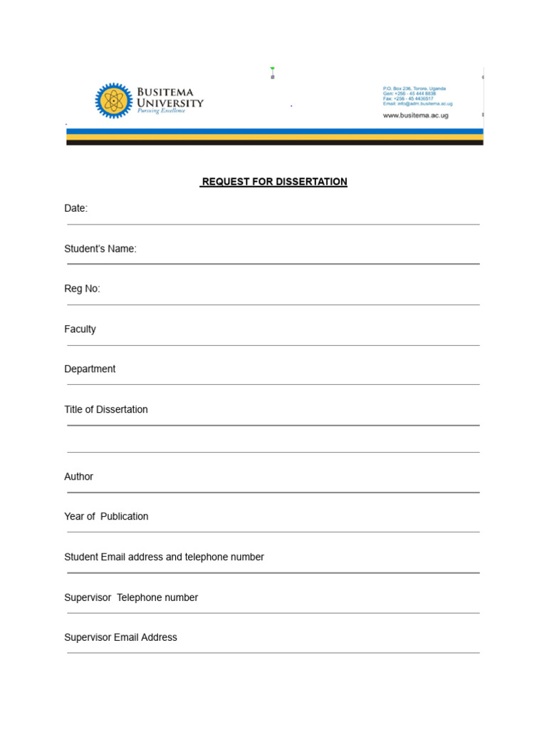Request For Dissertation | PDF