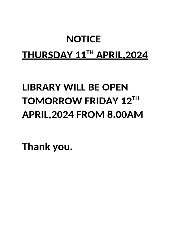 Notice 1 | PDF