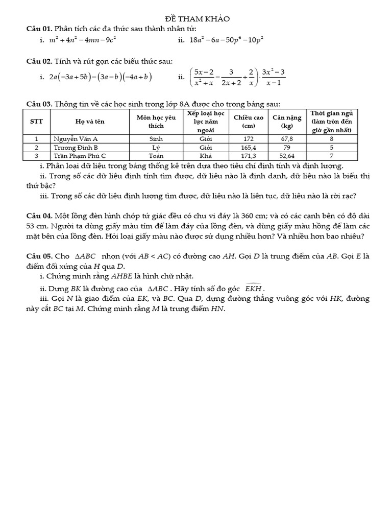 End of First Semester Revision VIET (2023 - 2024) - 1 | PDF