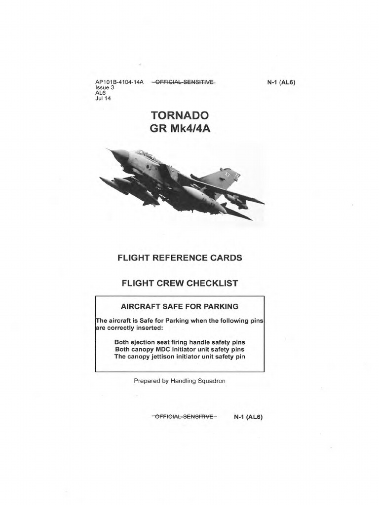 GR4 Flight Crew Checklist Pages N1 N74 | PDF