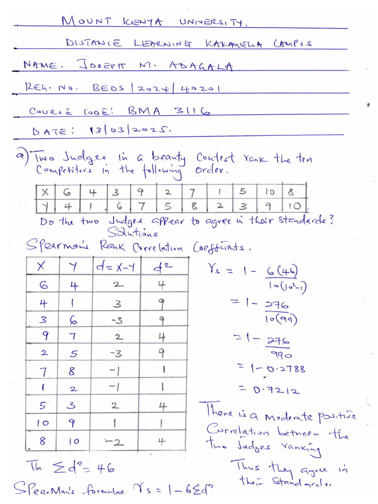 Joseph Adagala Mukuzi Bma 3116 Cat | PDF