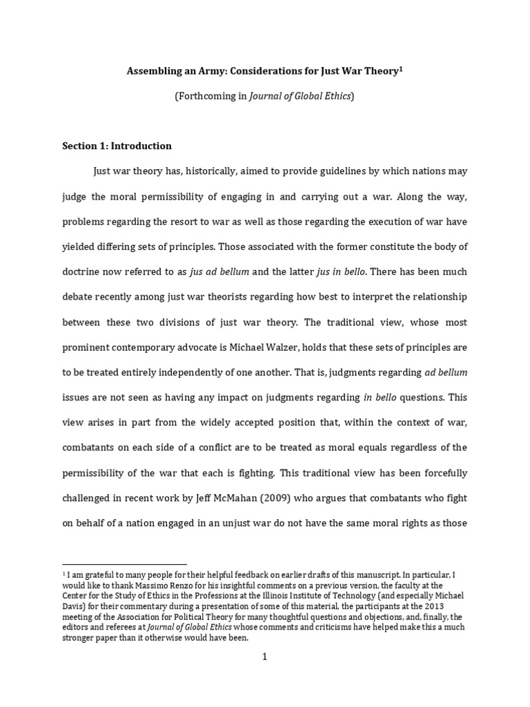 Stout-Nathan - Assembling An Army-Considerations For Just War Theory ...