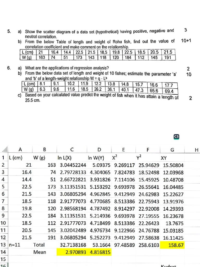Correlation Coefficient Math - Kaif | PDF