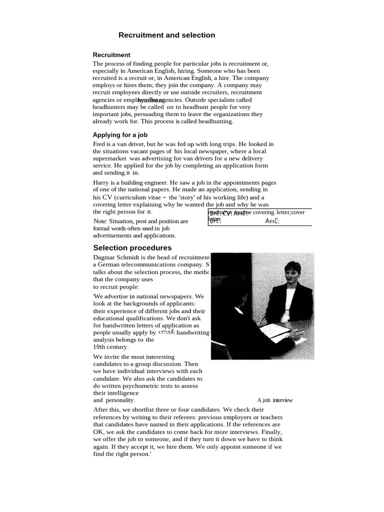 Recruitment And Selection Pdf Recruitment