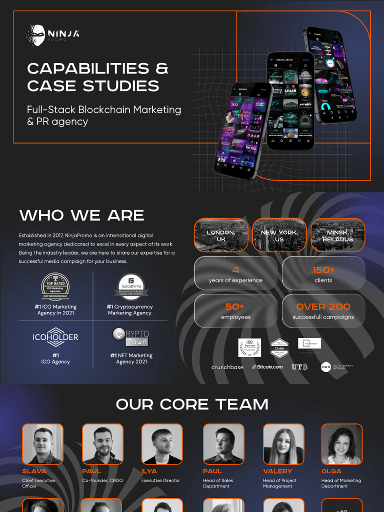 NinjaPromo Capabilities & Case Studies | PDF | Cryptocurrency | Business