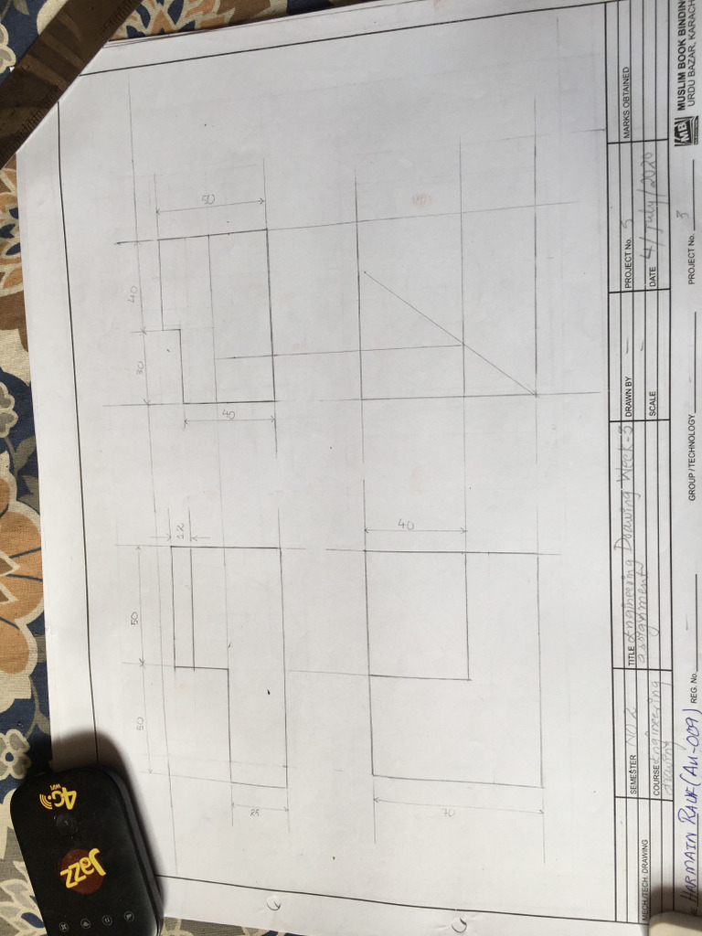 AU-19009 Harmain Rauf Week-5 Assignment Drawings | PDF
