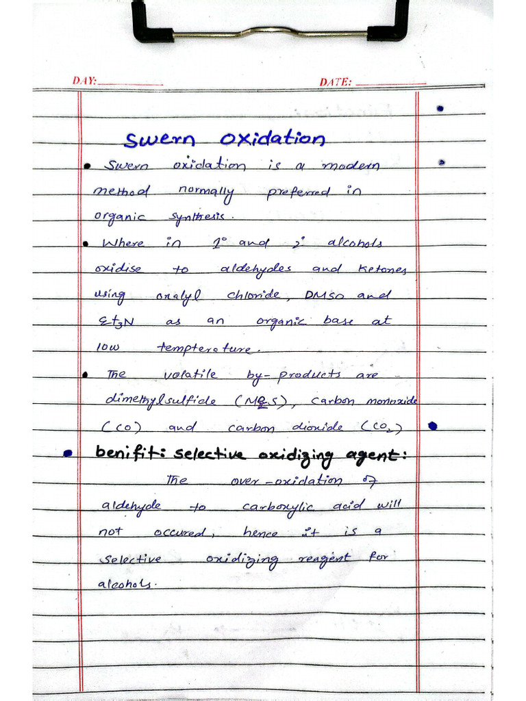 Swern Oxidation - Jam | PDF