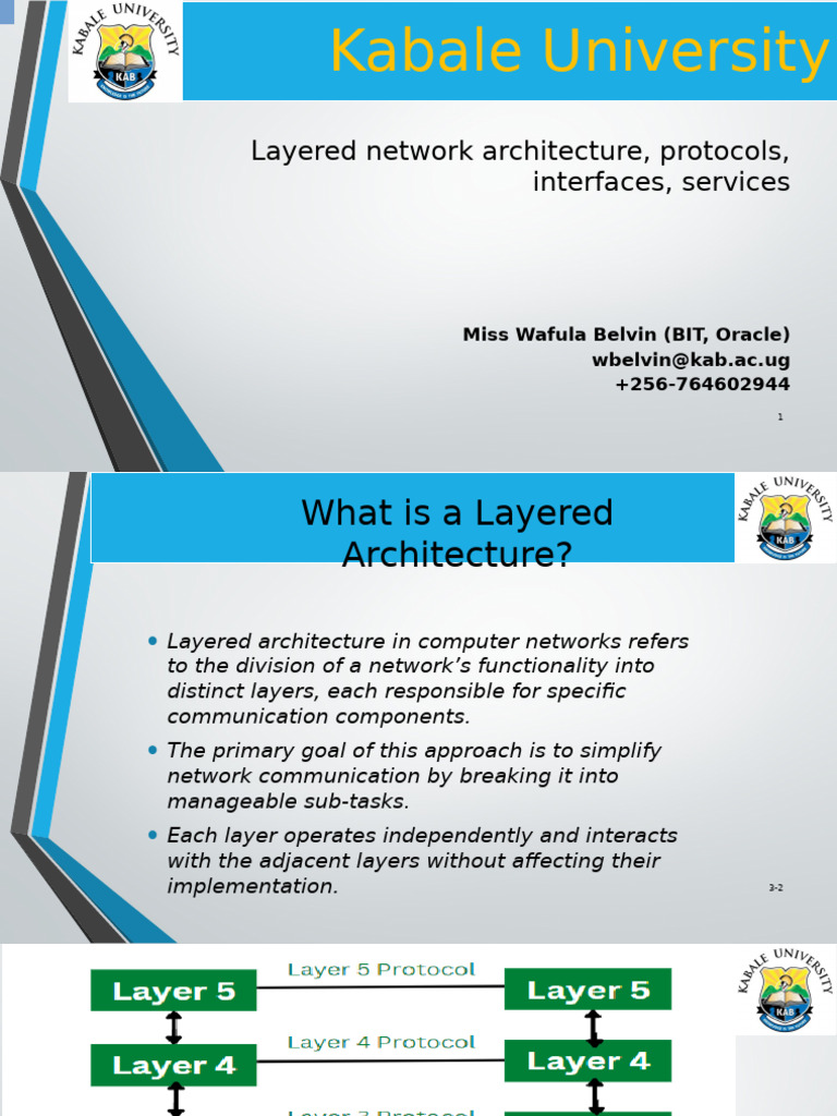 Lecture 3 - Layered Network Architecture, Protocols, Interfaces, Services | PDF | Osi Model ...