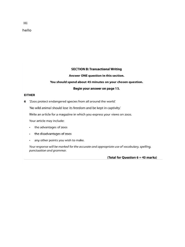 TRANSACTIONAL WRITING REVISION TASK | PDF