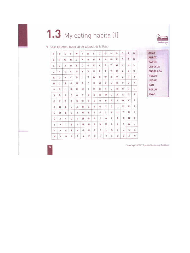Eating Habits Worksheet Cambridge Workbook | PDF