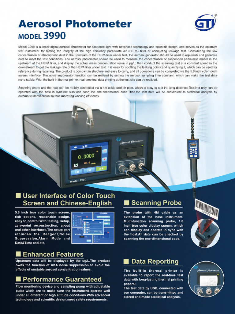 GTI Aerosol Photometer 3990 | PDF